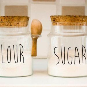 desginme.com | Kitchen | Kitchen Canister Decals Flour Sugar | Poshmark